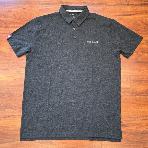 Tesla | Shirts | Tesla Mens Polo Shirt Size Xl Gray | Poshmark